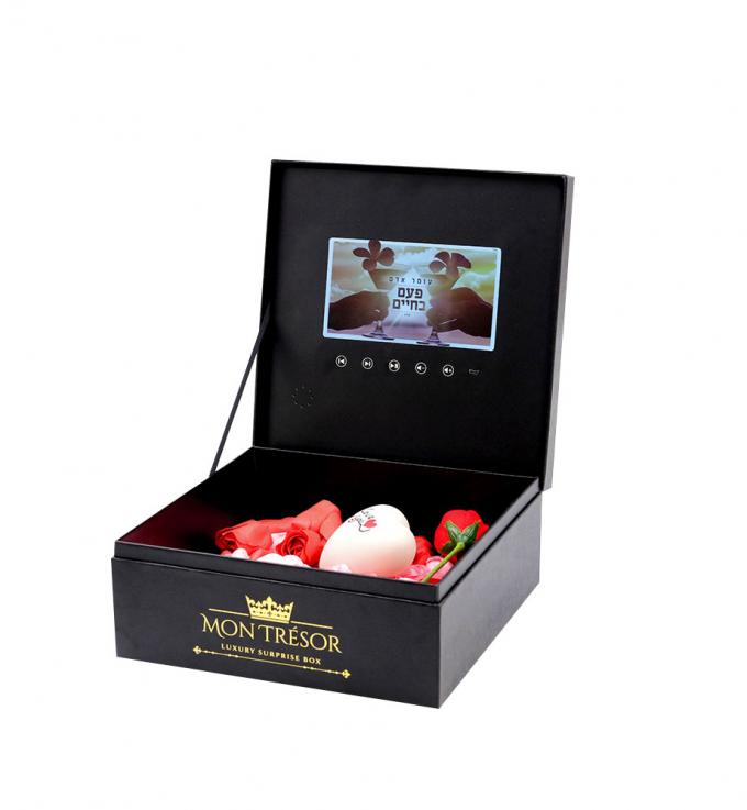 LCD screen magnetic gift box luxury greet video gift package for ...