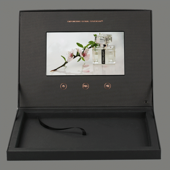 Double Decker LCD Screen Video Gift Box 7 inch for packaging 512MB Memory