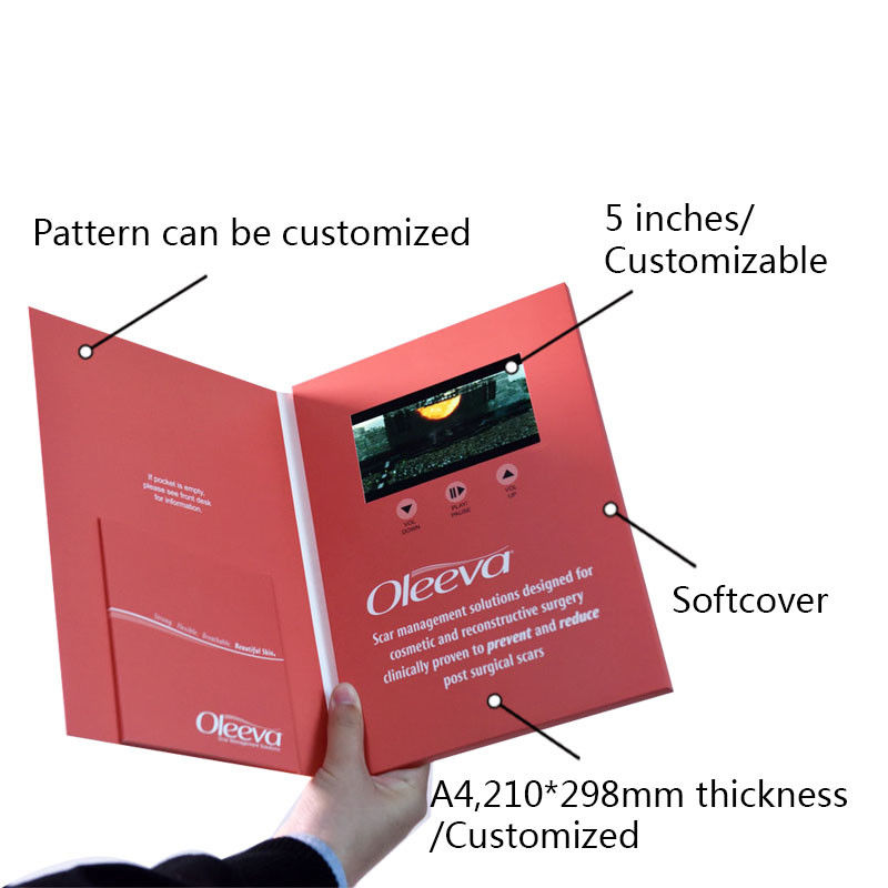 TFT LCD display folder blank video brochure business invitation ...